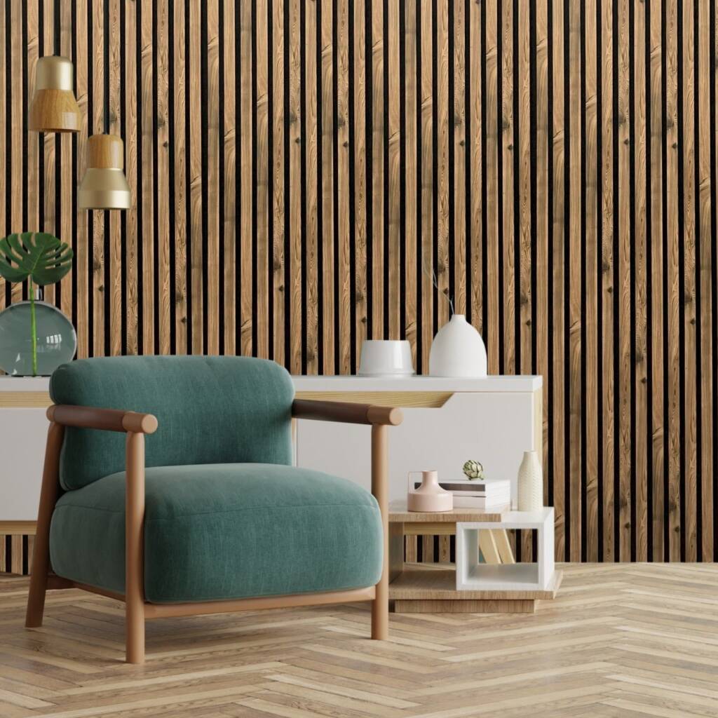 Sulcado Range Acoustic Slat Wall Panel - Rustic Cedar - F2W Ltd