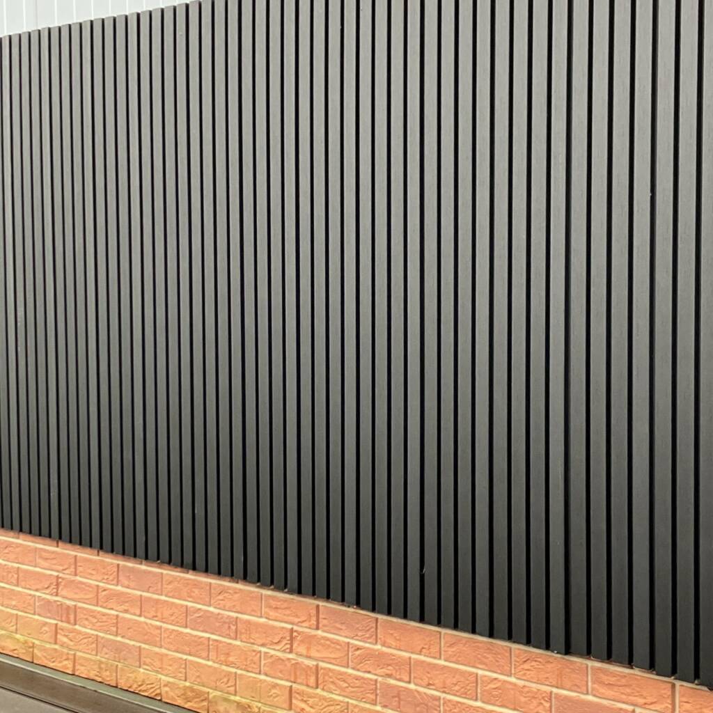 External Slat Wall Cladding - Black 2.5m - F2W Ltd