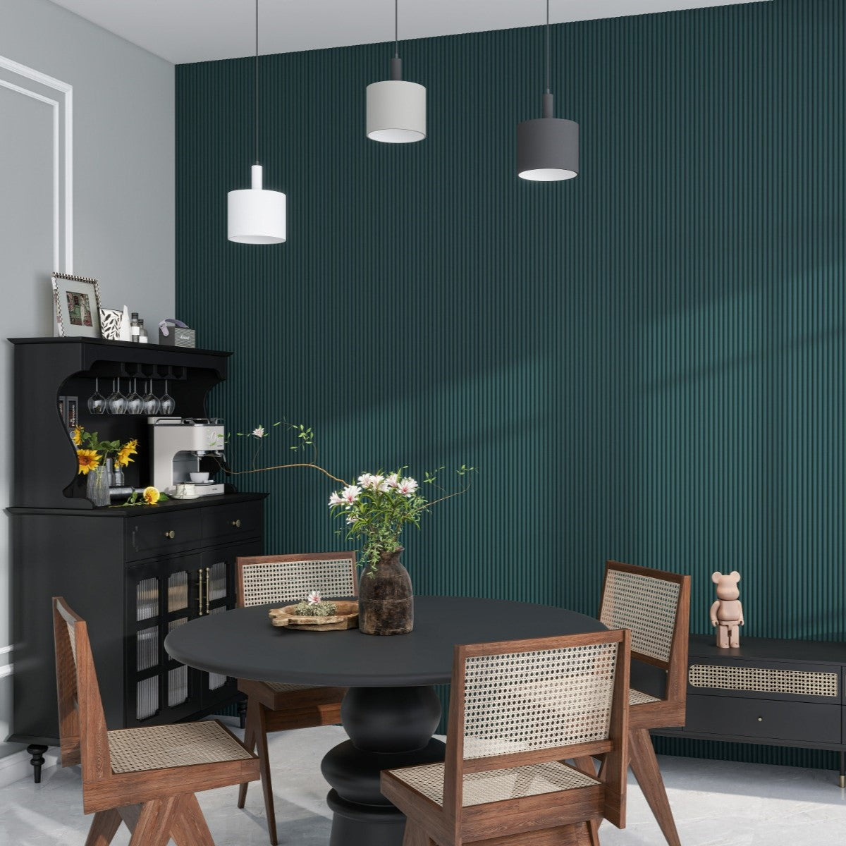 Sulcado Fluted Slat Panel 120mm - Teal - floorstowalls