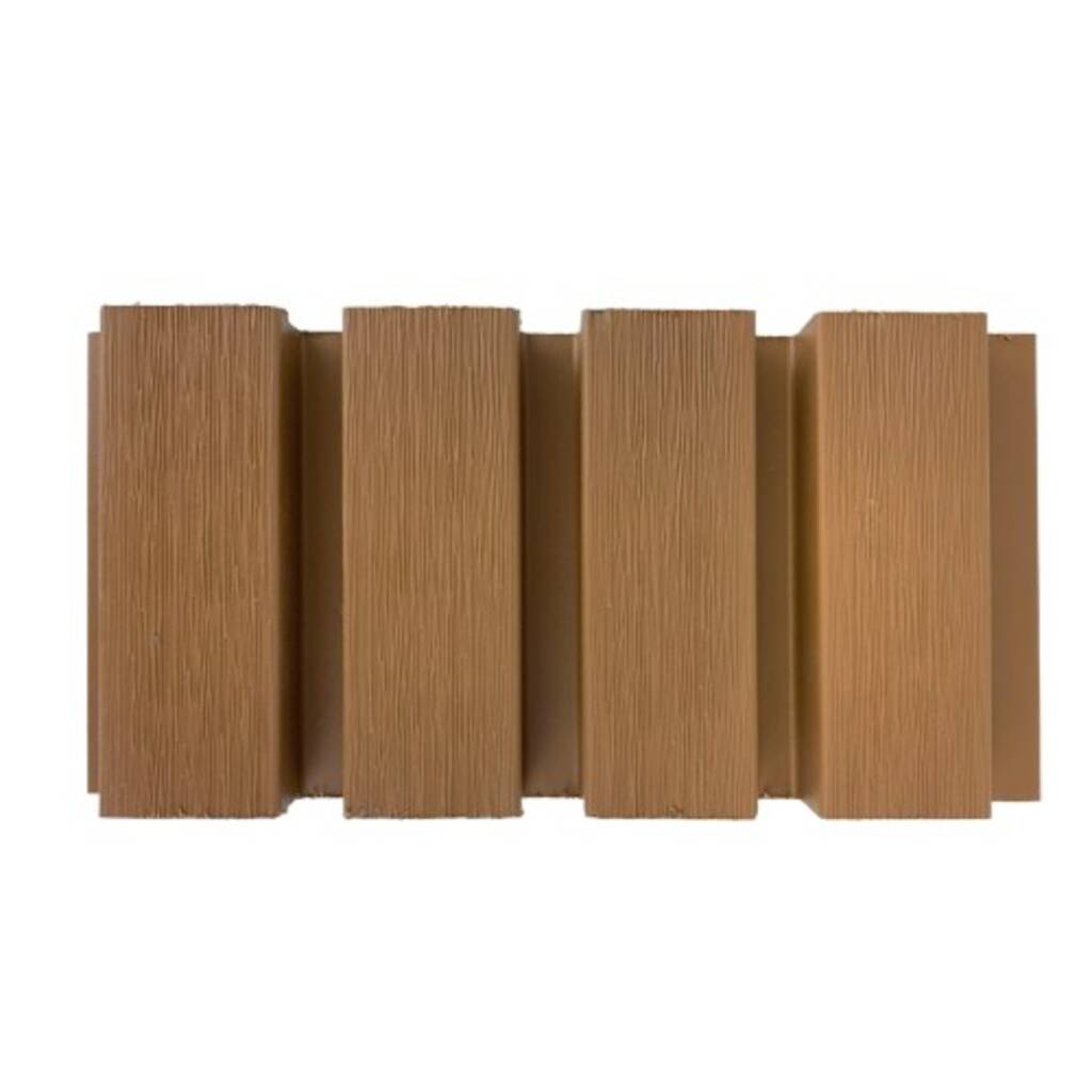 External Slat Wall Cladding - Light Teak 2.5m - floorstowalls