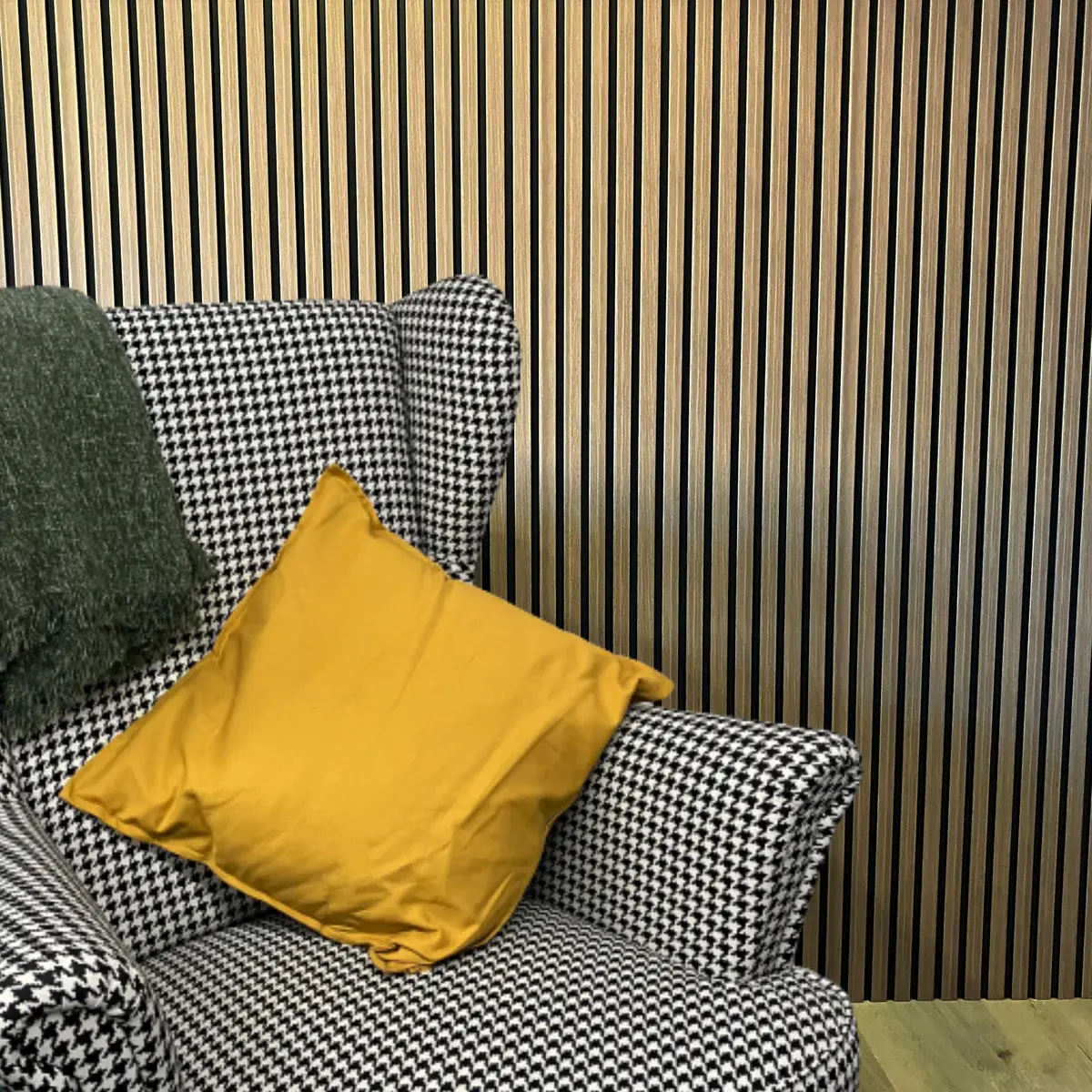 Sulcado Slat Panel 122mm - Walnut Large - floorstowalls