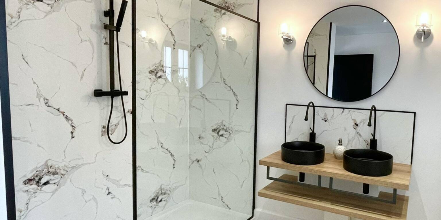 How to Mix Marble, Stone, and Tile‑Effect Wall Panels in One Bathroom ...